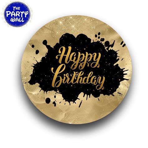 Happy Birthday Funda Para Mampara Circular The Party Wall Store