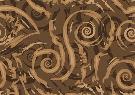 Stock Seamless Vector Pattern Of Brown Torn Lines And Spirals On A Dark Background 2192571