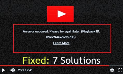 How To Fix YouTube Playback Errors Best Solutions