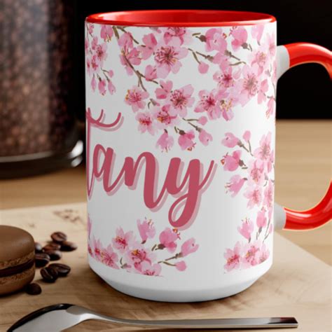 Cherry Blossom Mug Personalized Mug Floral Mug Coffee Mug Mothers