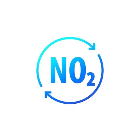 Premium Vector No2 Nitrogen Dioxide Icon With Arrows