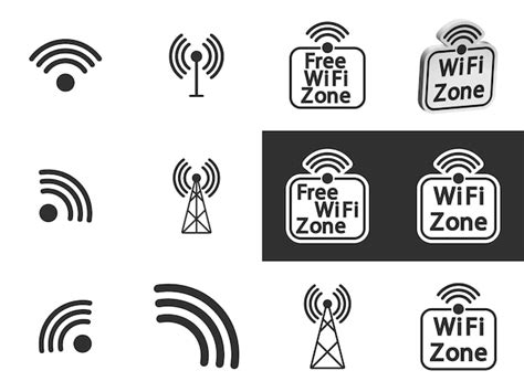 Premium Vector Wi Fi Icons Set Communication Signs Graphic Design Template