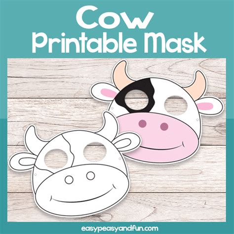 Printable Cow Mask Template Cow Mask Printable Cow Mask Mask