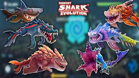 Hungry Shark Evolution All Evolved Sharks Walkthrough Gameplay In