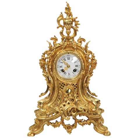 Antique French Gilt Bronze Rococo Clock At 1stdibs French Rococo