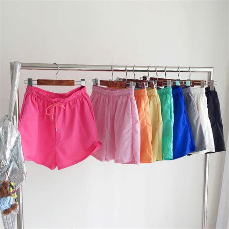 아이미마인 구구컬러 무지 하이웨스트 줄임끈 포켓 바스락 여름 밴딩반바지 9color