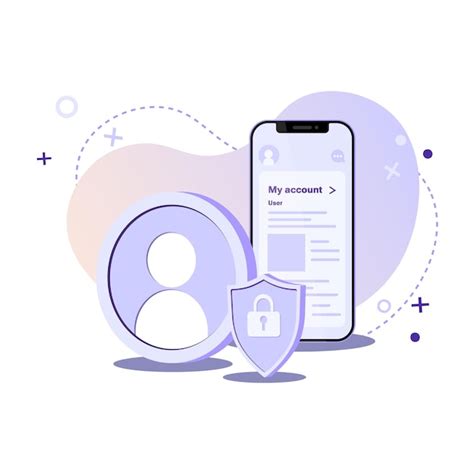 Premium Vector Avatar Icon Smartphone And Shield With Lock For User Protection Online Wallet