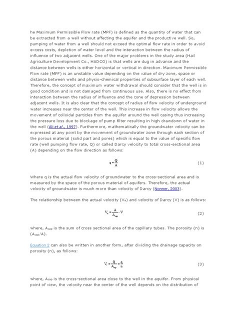 Mathematical Modelling Pdf Aquifer Groundwater