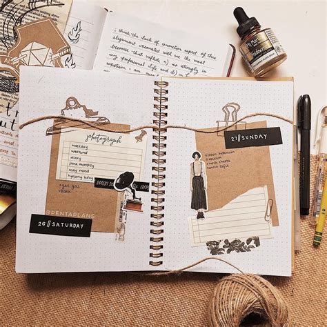 Journal Aesthetic Brown Grunge Beige Scrapbook Journaling Kpop