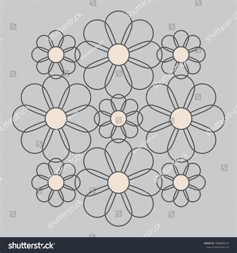 Geometric Floral Motif Badge Corporate Branding Stock Vector Royalty Free 1998846419