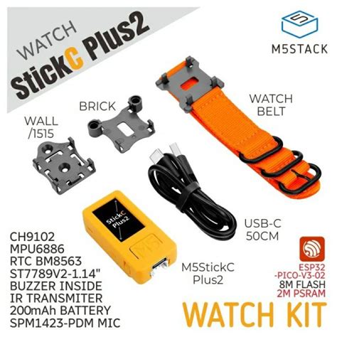 m5stack m5stickc plus2 horloge kit esp32 development board m5stack