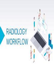 Lec 2 Radiology Workflow Pptx RADIOLOGY WORKFLOW WORKFLOW The Sequence Of Industrial