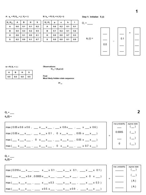 Tutorialhmm2exerciseviterbi Pdf Machine Learning Applied Mathematics
