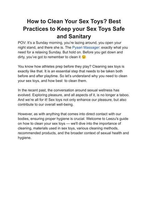 PPT How To Clean Your Sex Toys PowerPoint Presentation Free Download ID