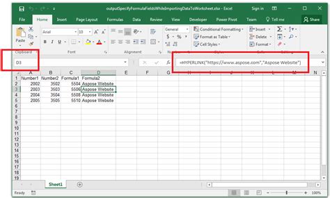 Ange Formelfält Vid Import Av Data Till Kalkylbladetdocumentation