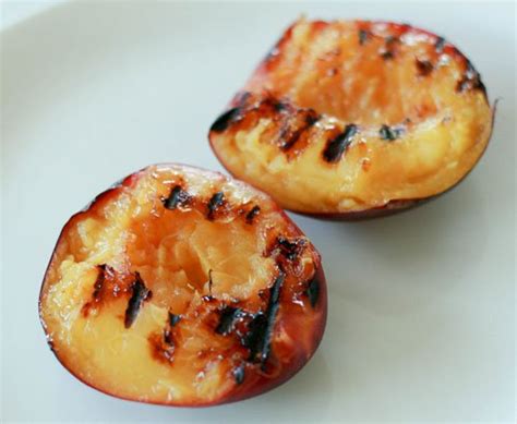 Grilled Peaches With Coconut And Almond Cream Dairy Free — Sofia