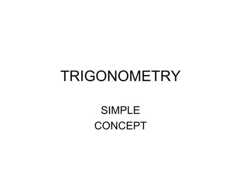 Trigonometry Ppt