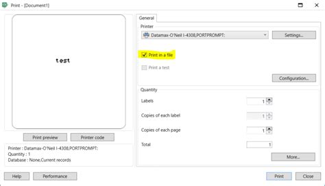 How Do I Print To A File In Codesoft Or Labelview · Customer Self Service