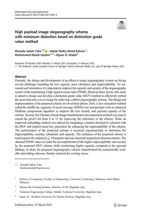 pdf high payload image steganography scheme with minimum distortion