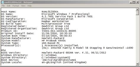 System Info Command Systeminfo Exe Remotely Or Locally