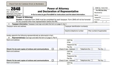 Form 2848 Instructions 2025 2026