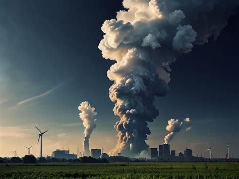 Ozone Layer Pollution Background Image Premium Ai Generated Image