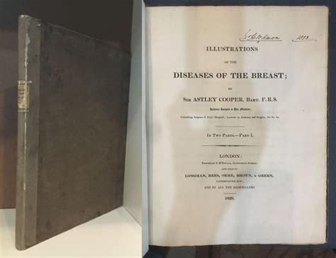 Illustrations Of The Diseases Of The Breast By Sir Astley Cooper Very Good Hardcover 1829