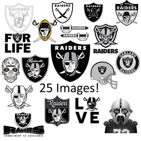 Oakland Raiders Svg Png Bundle Images Nfl Logo Cricut Football Cut