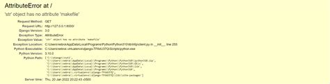 Python Django Web Page Shows Error When Running Server Stack Overflow
