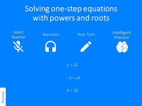 Solving One Step Equations With Powers And Roots Variation Theory