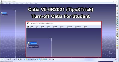 CATIA V5 6R2021 Tips Tricks Turn Off CATIA For Babe