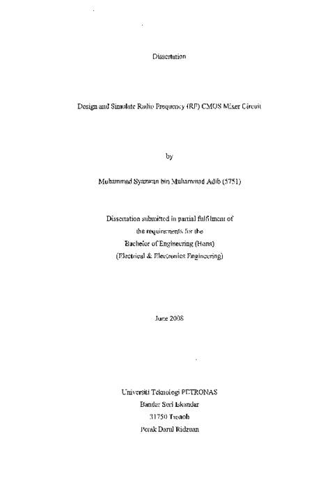 Pdf Design And Simulate Radio Frequency Rf Cmos Mixer Circuit