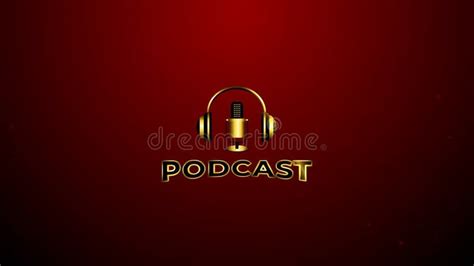 luxury gold podcast logo animation green screen background stock video