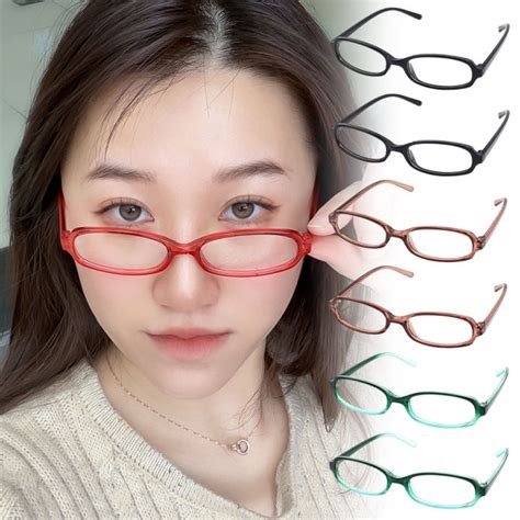 Small Rectangle Eyeglasses Women Men Retro Narrow Frame Vintage Square