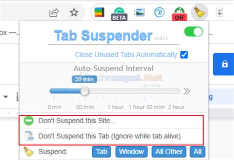 Suspend Background Tabs In Edge Firefox And Chrome To Improve Performance