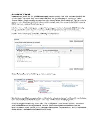Rman Backup And Recovery G New Features DOCX Databases Computer Software And Applications