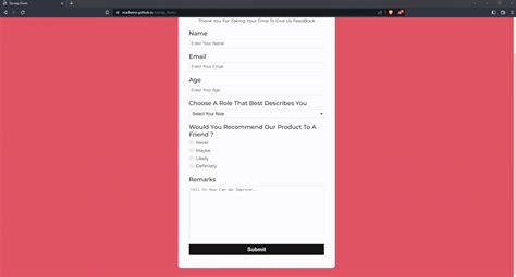github madwinn survey form surveyform