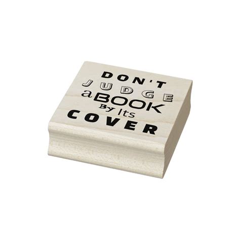 Dont Judge A Book By Its Cover Rubber Stamp Zazzle In 2024 Dont Judge School Stationery