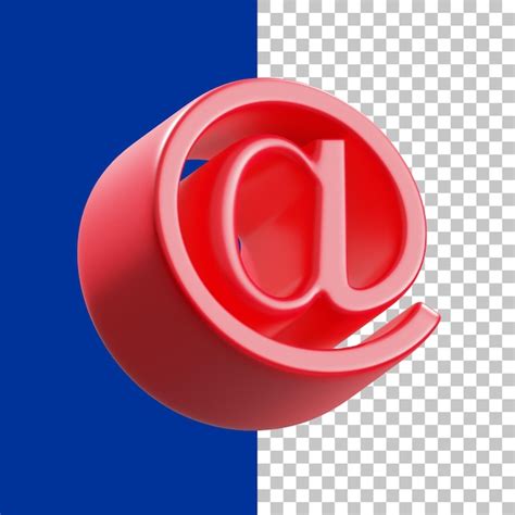 Premium Psd Cute Mention Tag Icon D Render Image
