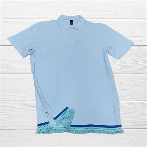 Mens Polo Israelite Shirt Hebrew Israelite Polo With Fringes Shirts