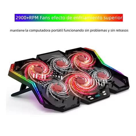 Base De Refrigeraci N Rgb Para Laptop Con Ventiladores Eo Safe Imports Esi Negro