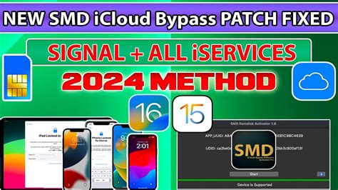 🔥new Smd Ramdisk Icloud Bypass With Sim Signal Iservices On Iphone Ipad Ios 17 16 15 Apple Patch