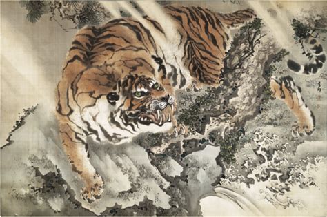 江戸絵画お絵かき教室展＠府中市美術館【図録制作チーム公式】 On Twitter 岸駒のこの虎（本間美術館所蔵）、超超巨大でものすごい迫力