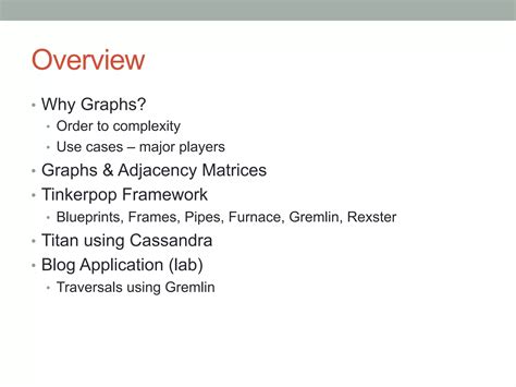 Intro To Graph Databases Using Tinkerpop Titandb And Gremlin Ppt