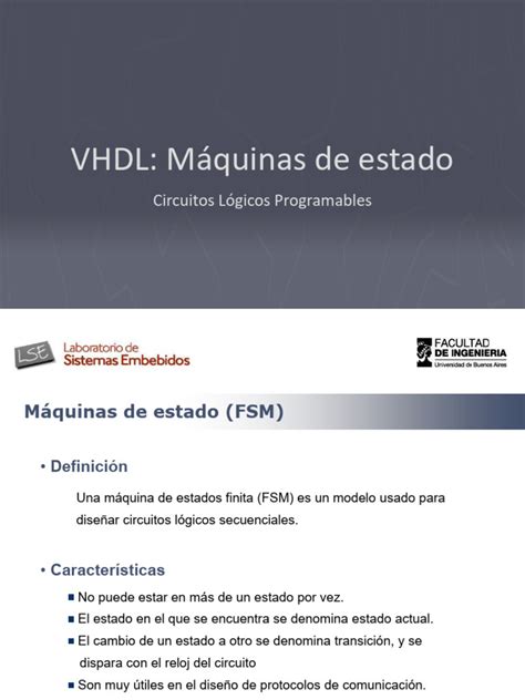 Vhdl Maquinas De Estado Pdf Vhdl Ingeniería De Software