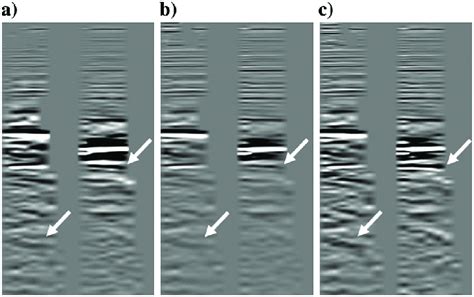 Sogs Of Field Data Set 1 From A Rtm B Single Iteration Lsrtm And Download Scientific