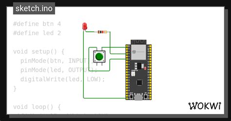 Pull Down Button Wokwi ESP STM Arduino Simulator