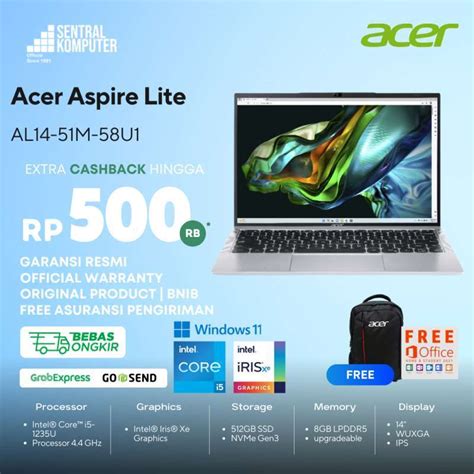 Jual Acer Aspire Lite Al M I U Gb Ddr Gb Ssd Win Ohs Di Seller Sentral