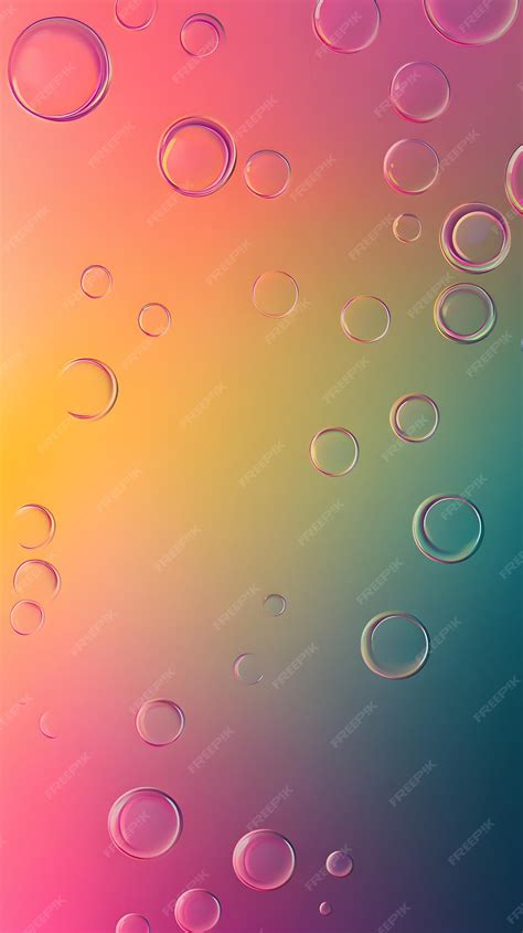 Abstract Background With Colorful Bubbles On A Gradient Background Premium Ai Generated Image