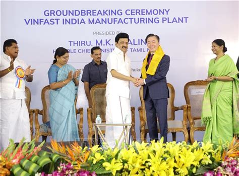 Vinfast Breaks Ground Its First Integrated Ev Facility In India Vna Photos Vietnam News